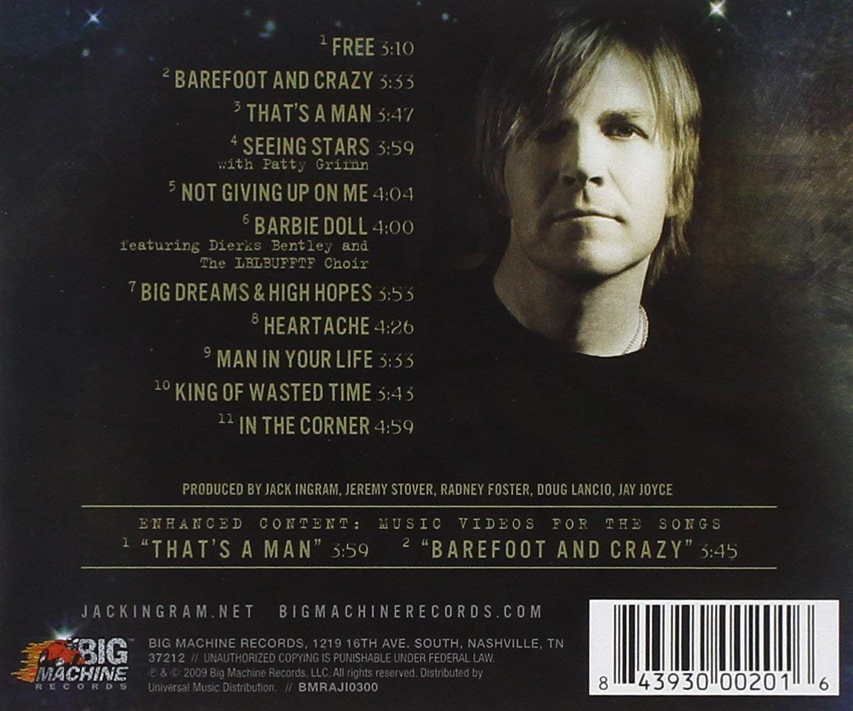 Jack Ingram Big Dreams & High Hopes : Back | CD Covers | Cover Century ...